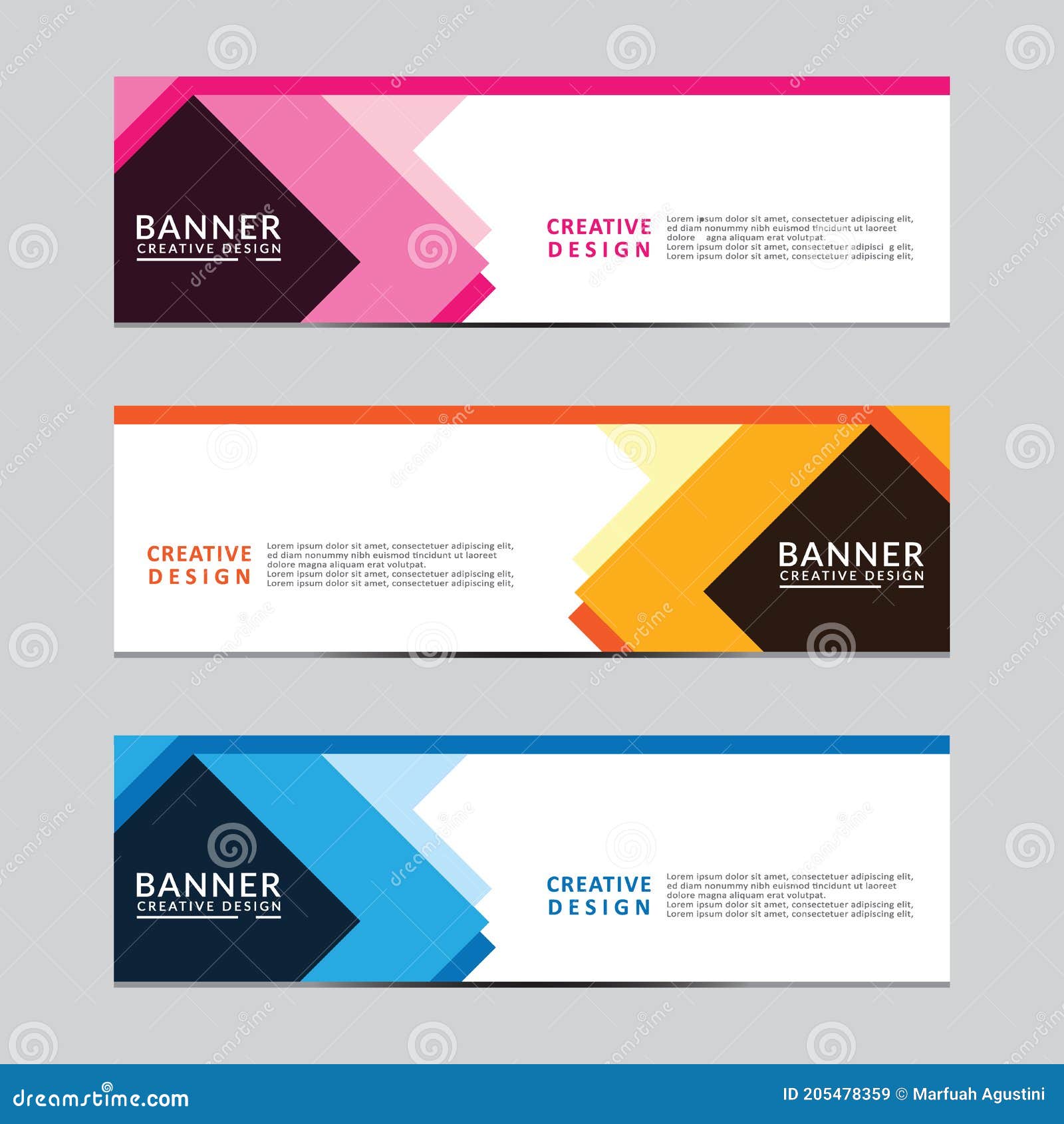 Vector Abstract Geometric Design Banner Web Template. Modern Design ...