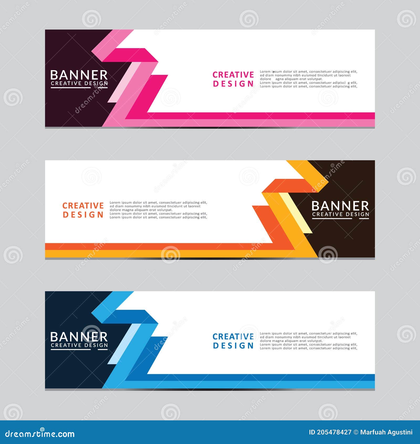 Vector Abstract Geometric Design Banner Web Template. Modern Design ...