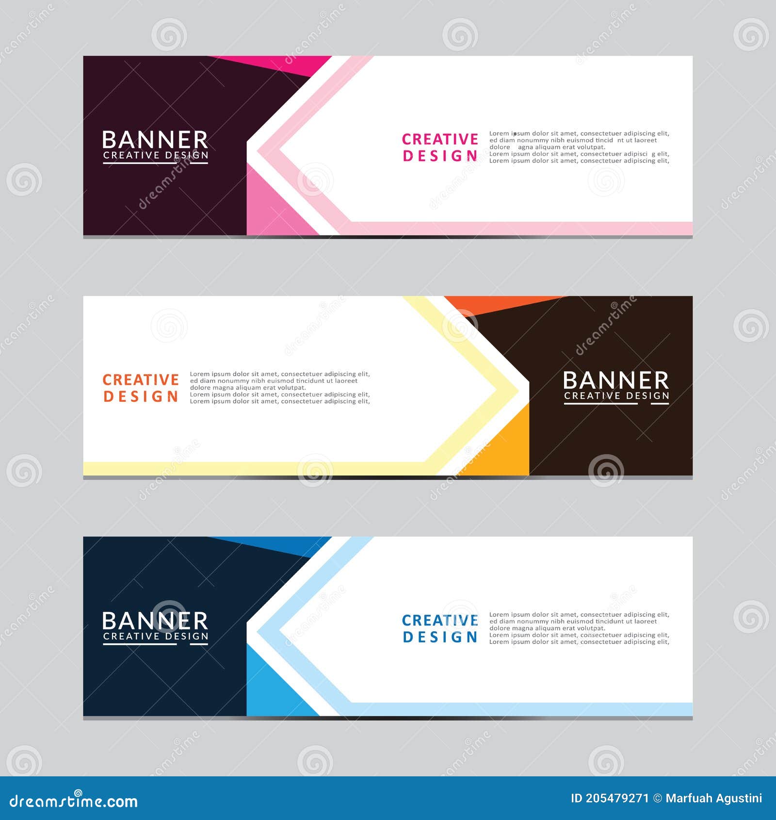 Vector Abstract Geometric Design Banner Web Template. Modern Design ...