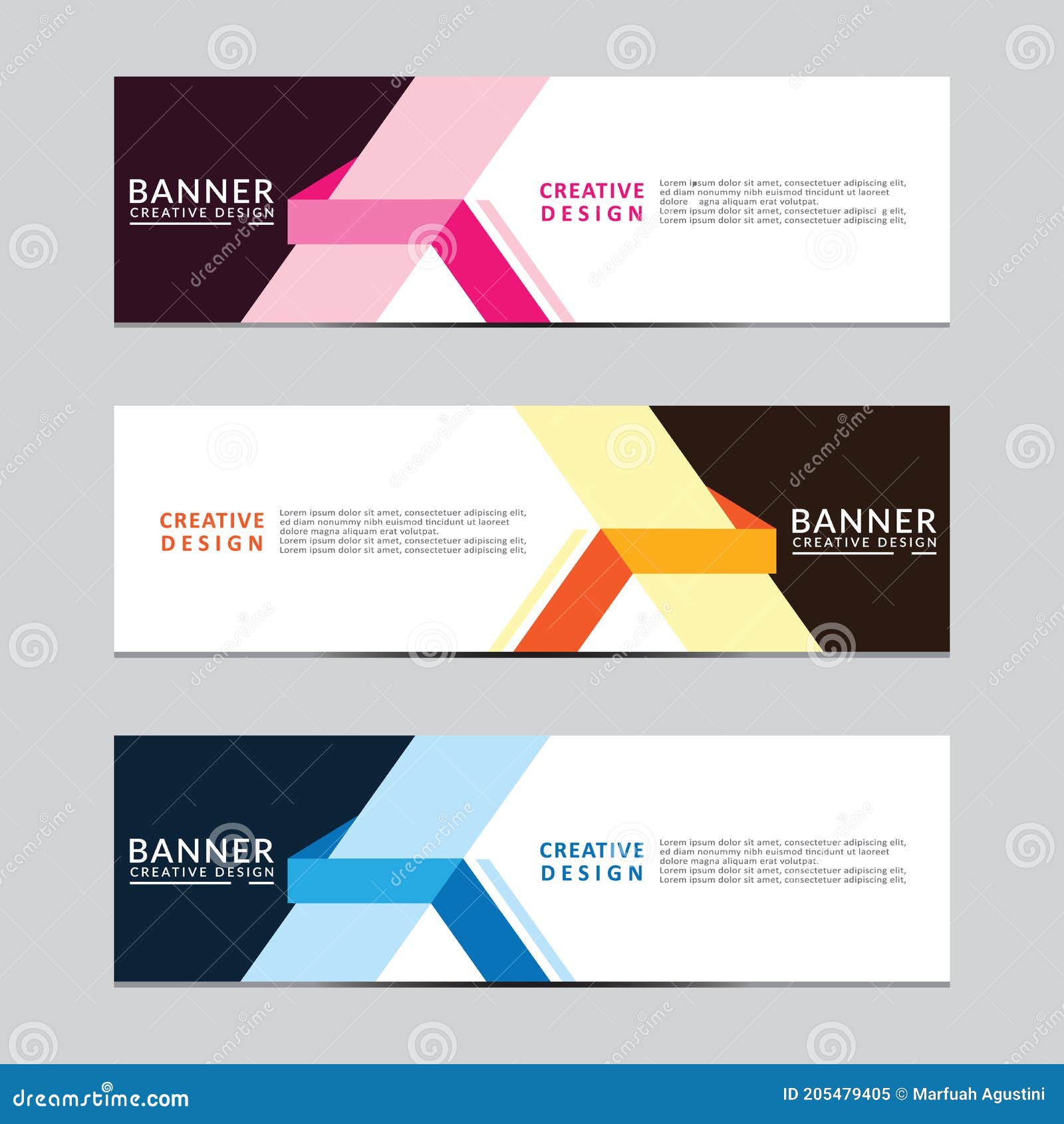 Vector Abstract Geometric Design Banner Web Template. Modern Design ...