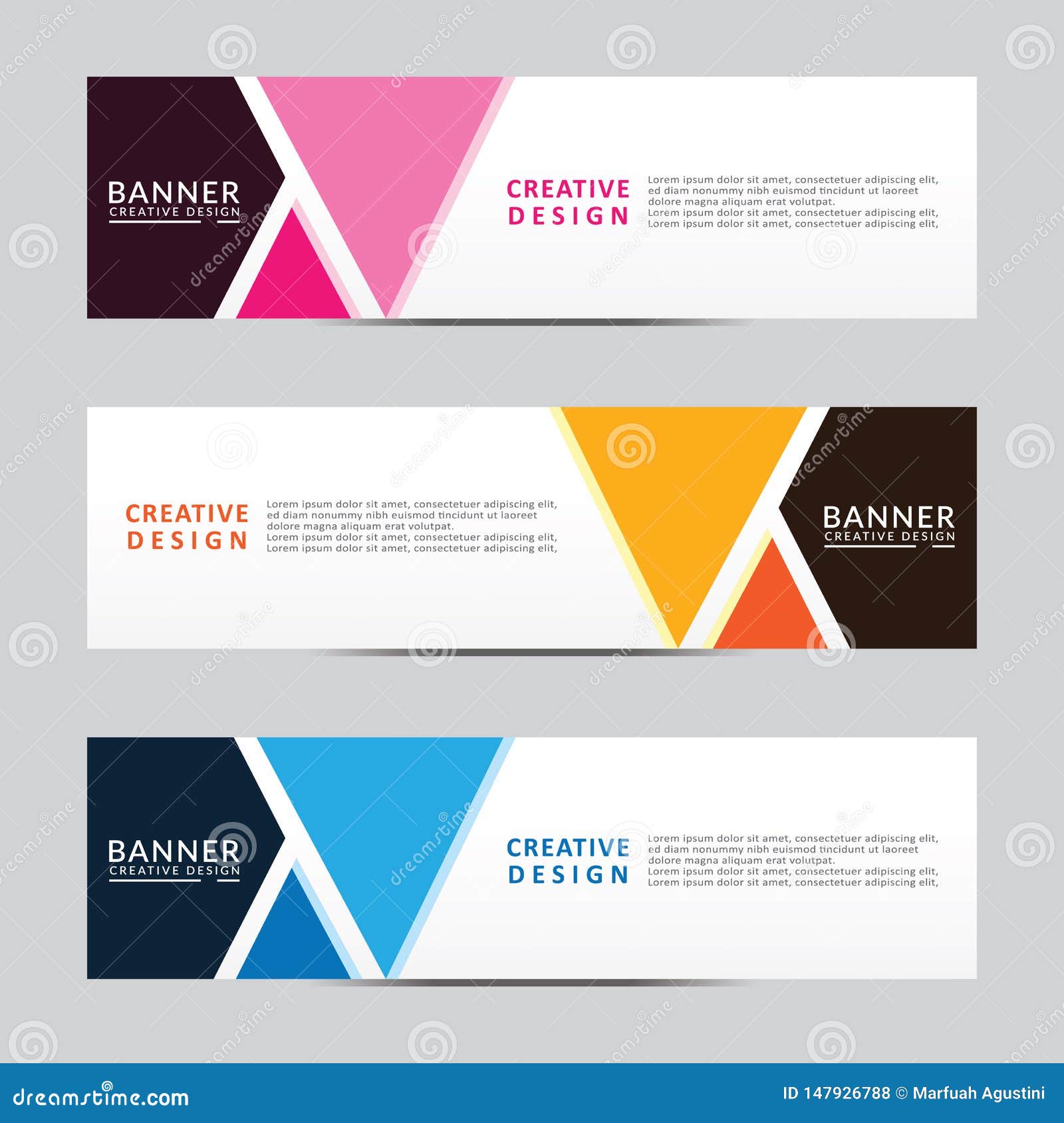 Vector Abstract Geometric Design Banner Web Template. Modern Design ...