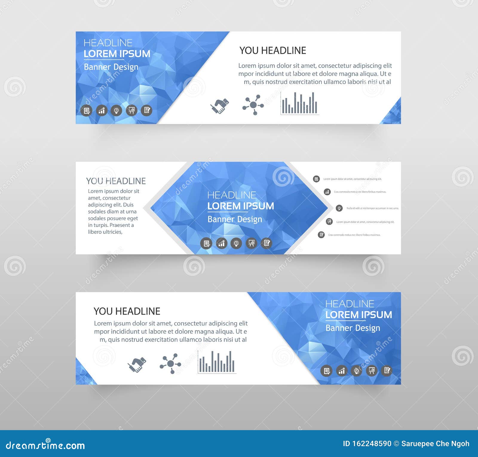 Vector Abstract Geometric Design Banner Web Template. Web Banner Modern ...