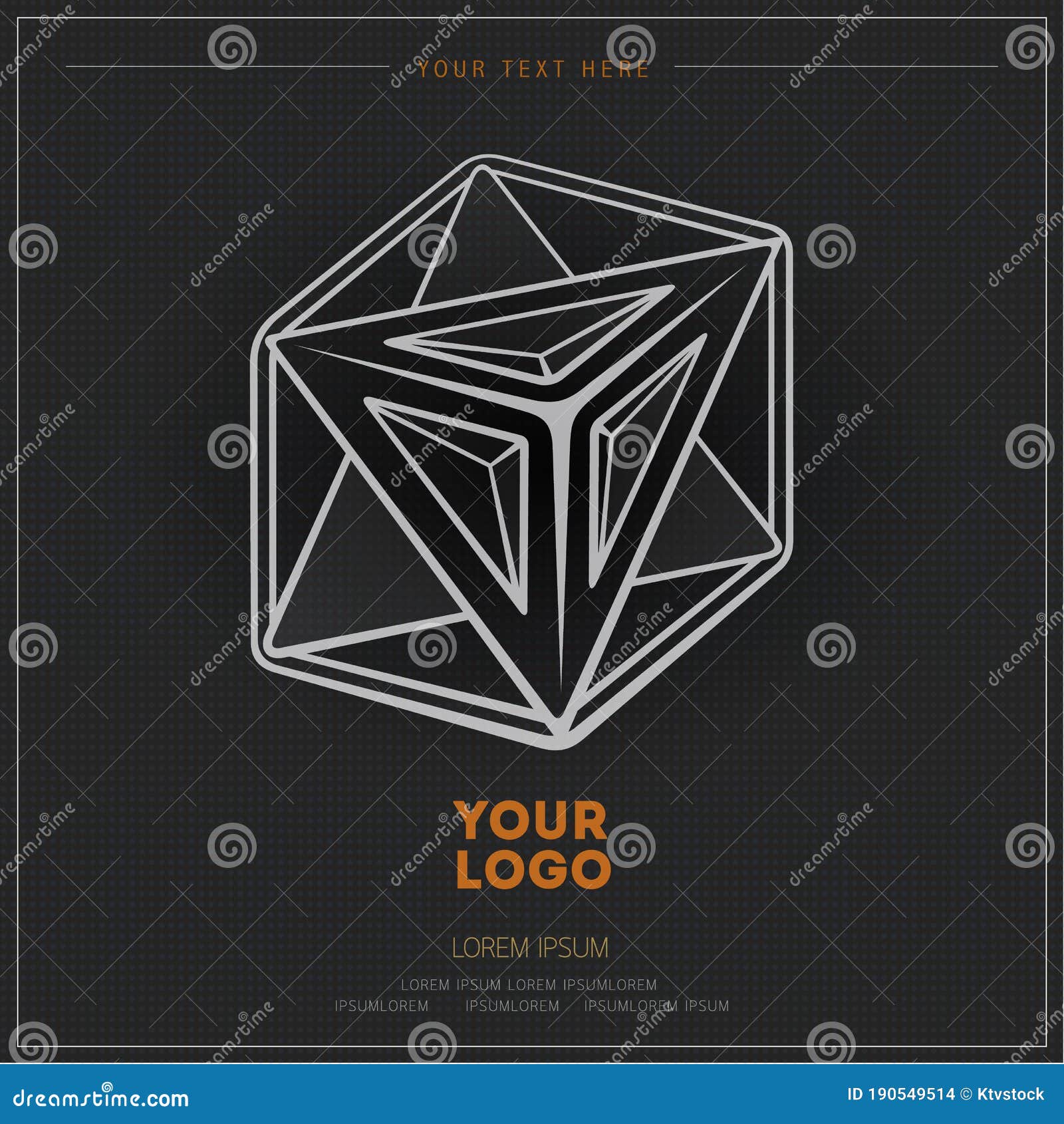 Vector Abstract Geometric Figure Cube Logo Design Stock Vector ...