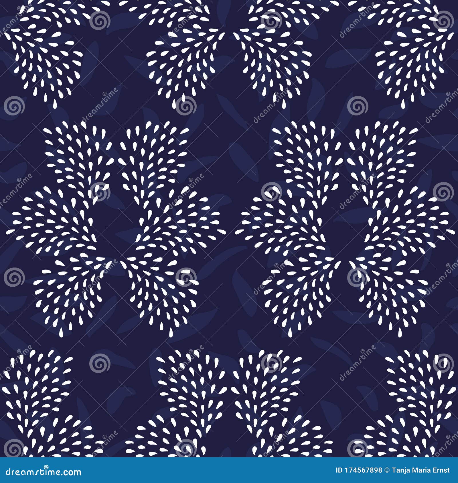 Vector Abstract Geometric Floral Drop Pattern. Stock Vector ...