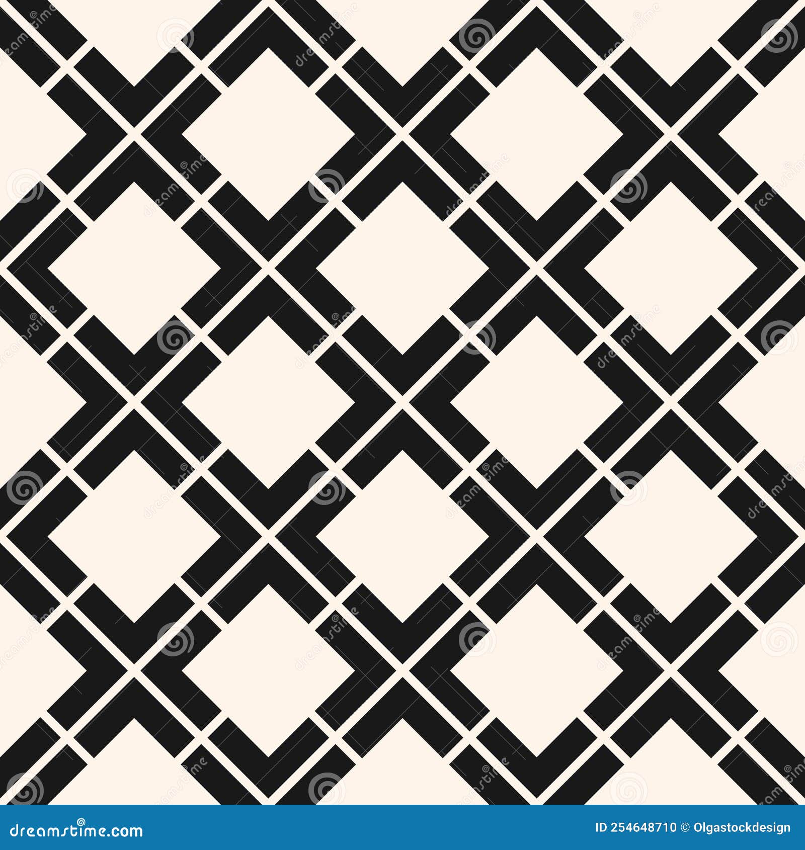 Vector Abstract Geometric Pattern with Linear Shapes, Squares. Black ...