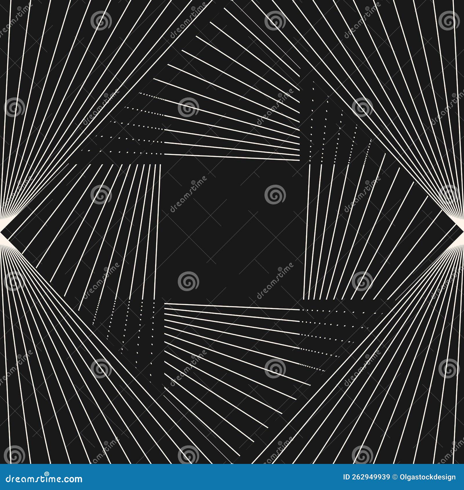 Vector Abstract Geometric Pattern with Linear Shapes, Thin Broken Lines ...