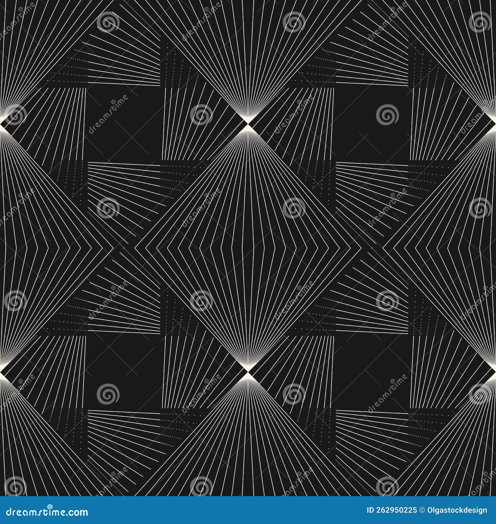 Vector Abstract Geometric Pattern with Linear Shapes, Thin Broken Lines ...