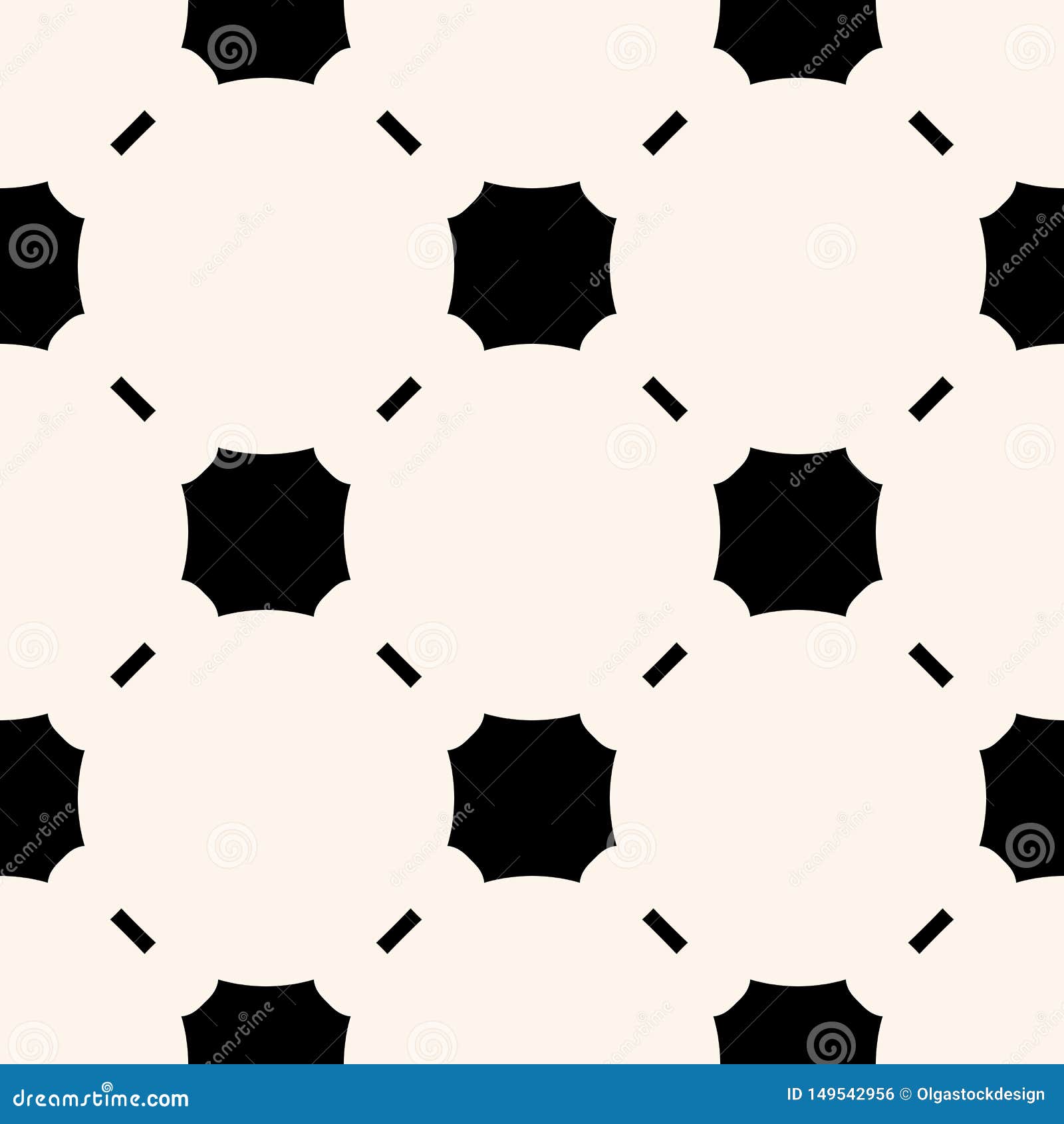 Vector Abstract Geometric Seamless Pattern with Octagon Shapes, Squares ...