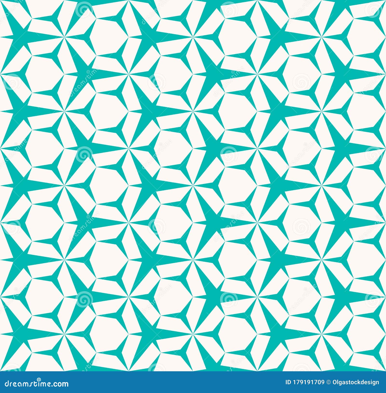 Vector Abstract Geometric Seamless Pattern with Triangles. Turquoise ...