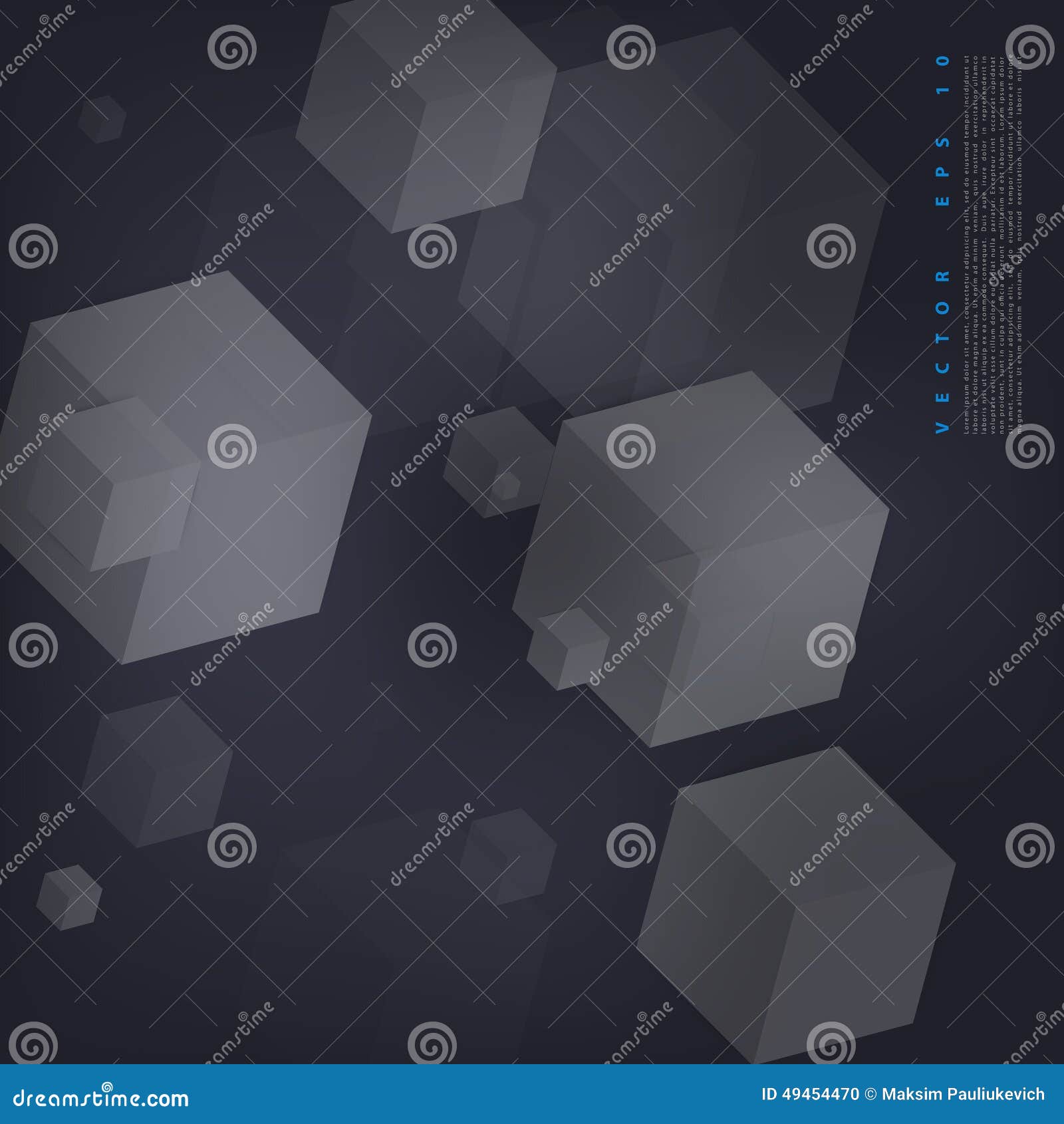 Vector Abstract Geometric Shape from Gray Cubes Stock Vector ...