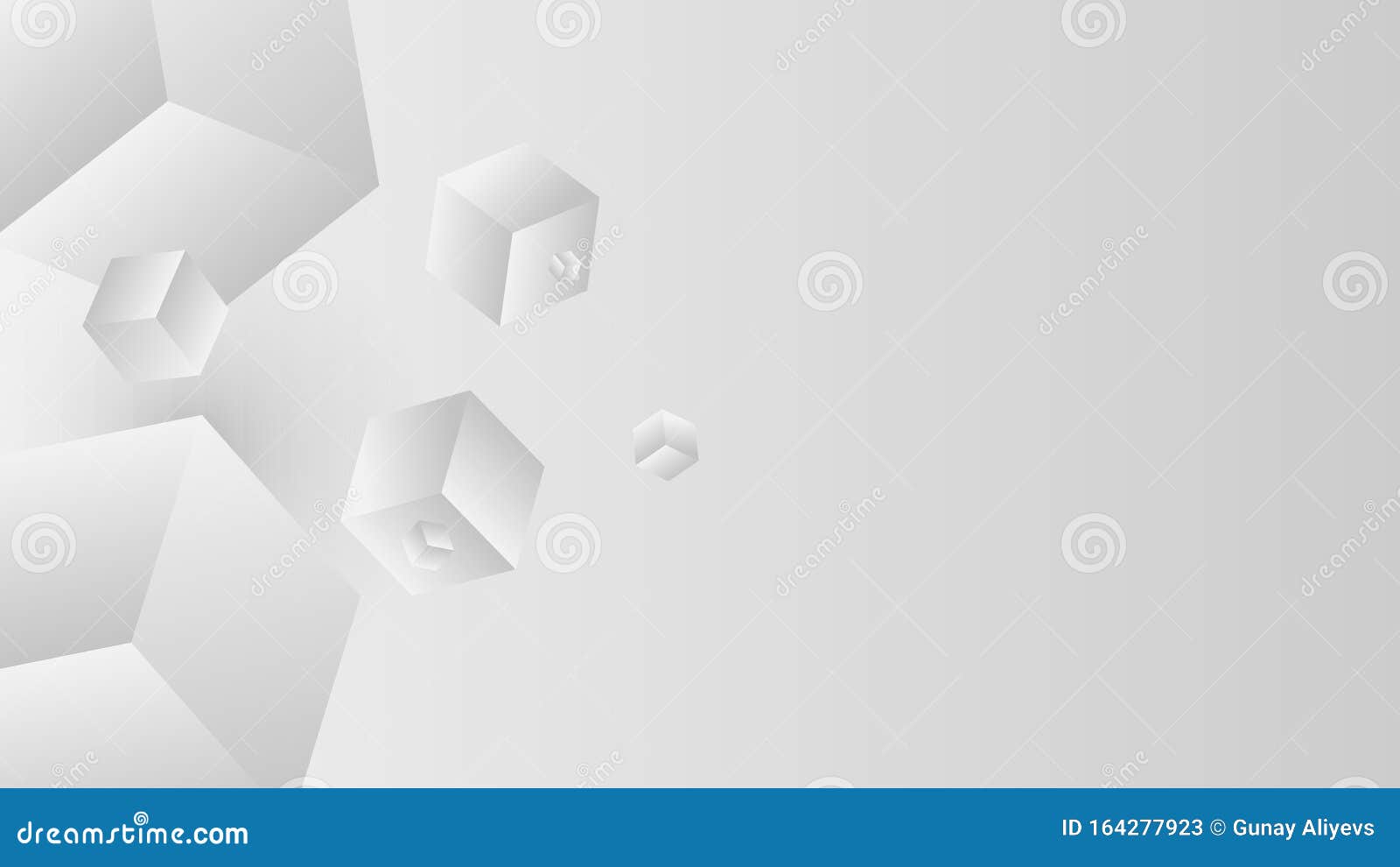 Vector Abstract Geometric Shape from Gray Cubes. White Squares Stock ...