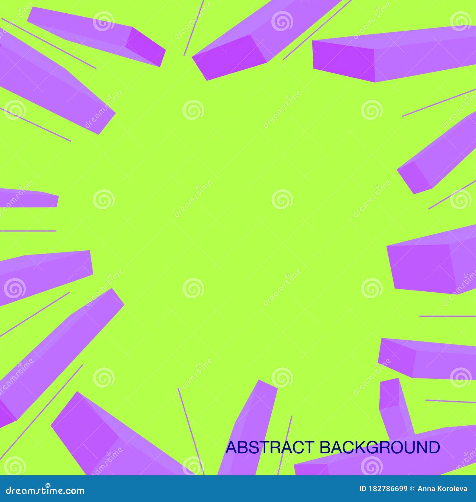 Vector Abstract Geometric Shape from Purple Cubes Stock Vector ...