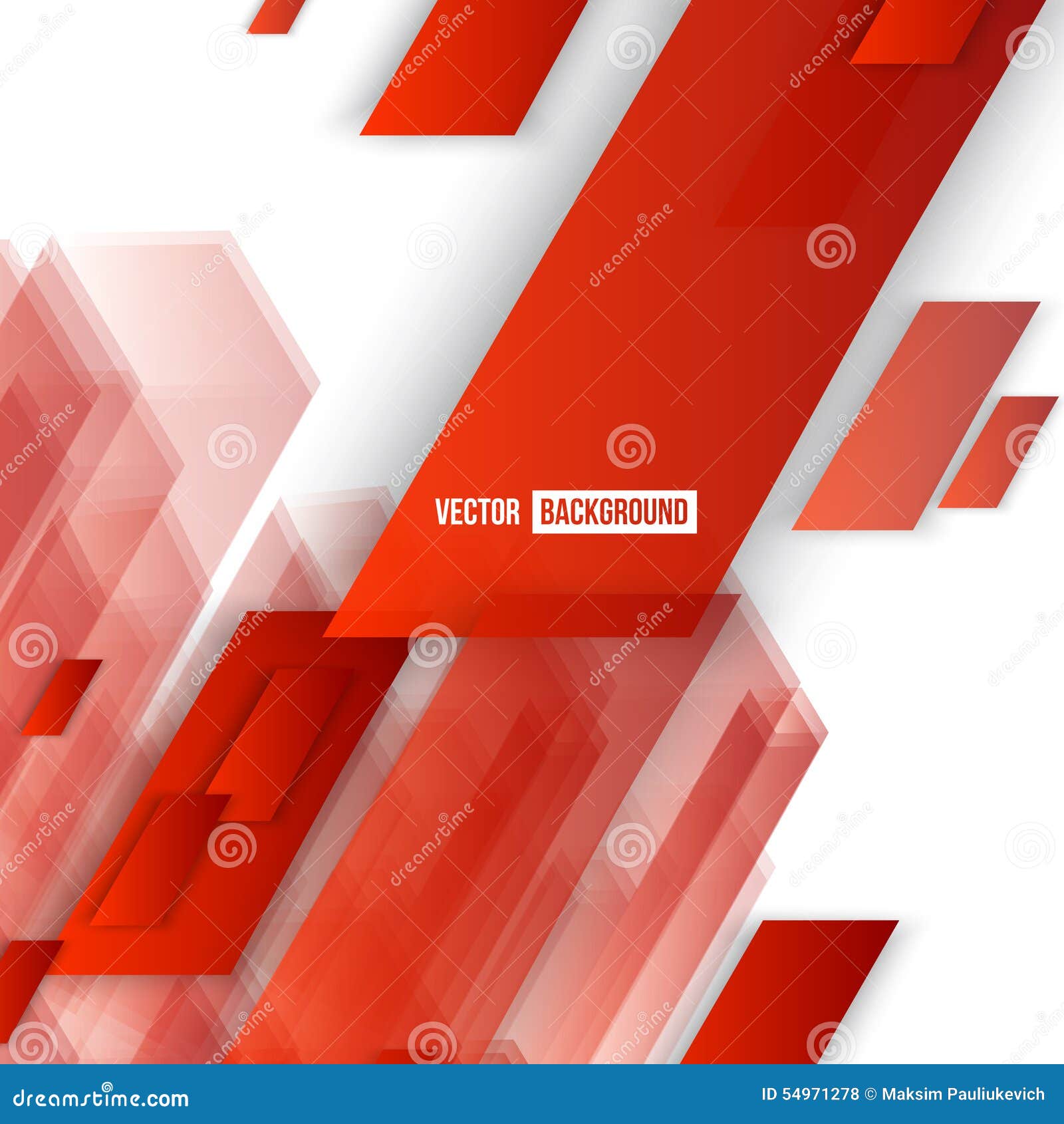 Vector Abstract Geometric Shape from Red Stock Vector - Illustration of ...