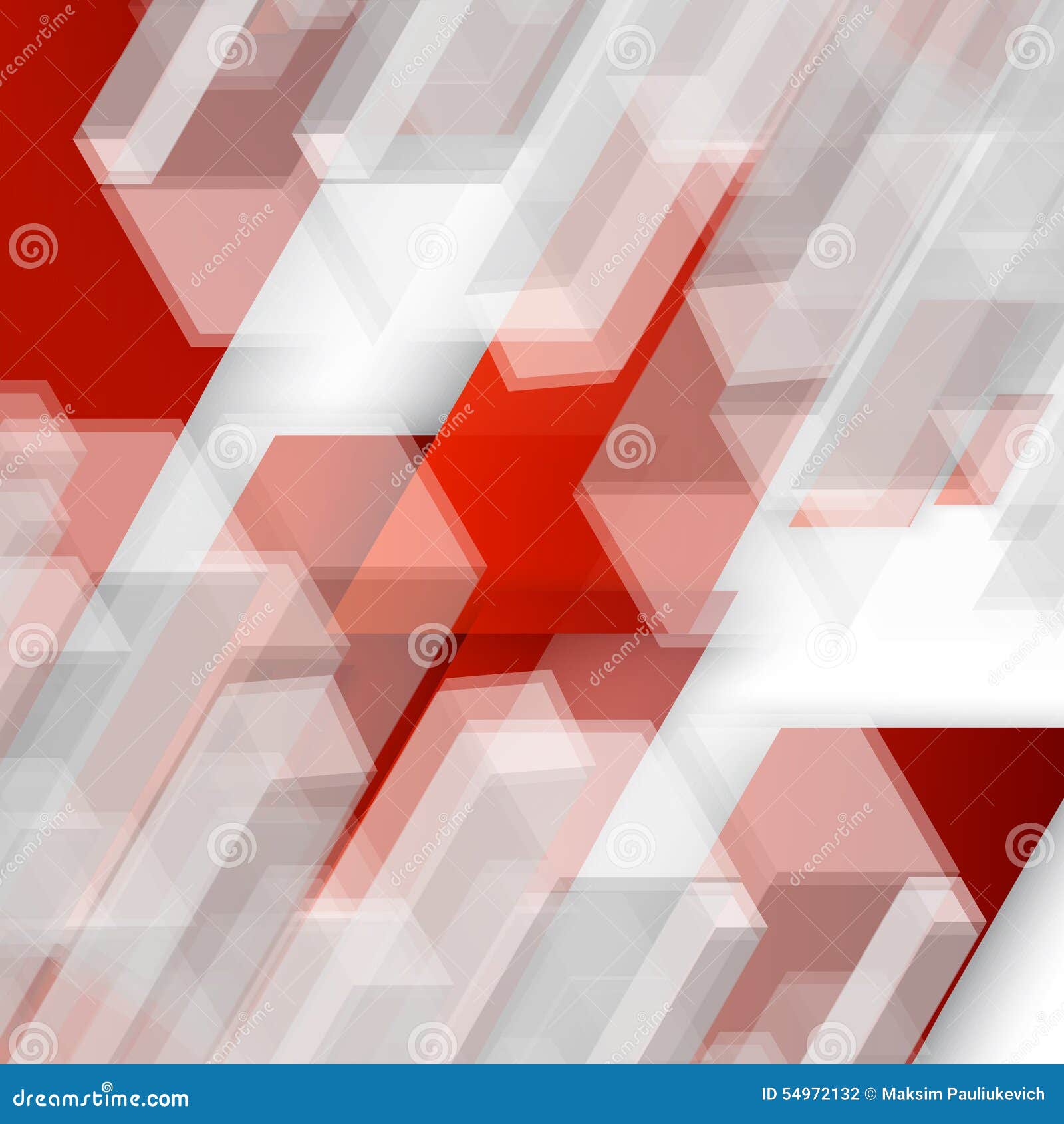Vector Abstract Geometric Shape from Red Stock Vector - Illustration of ...