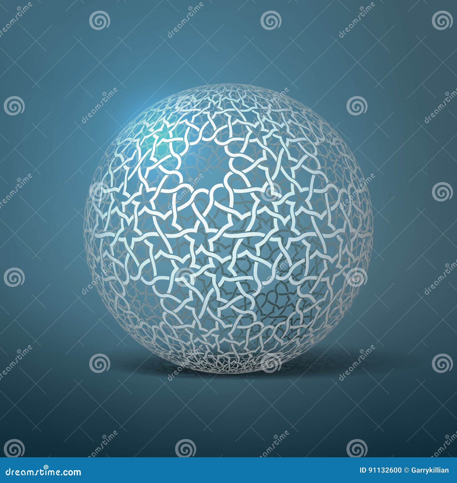 Geometric Sphere 3D Background Stock Illustration | CartoonDealer.com ...