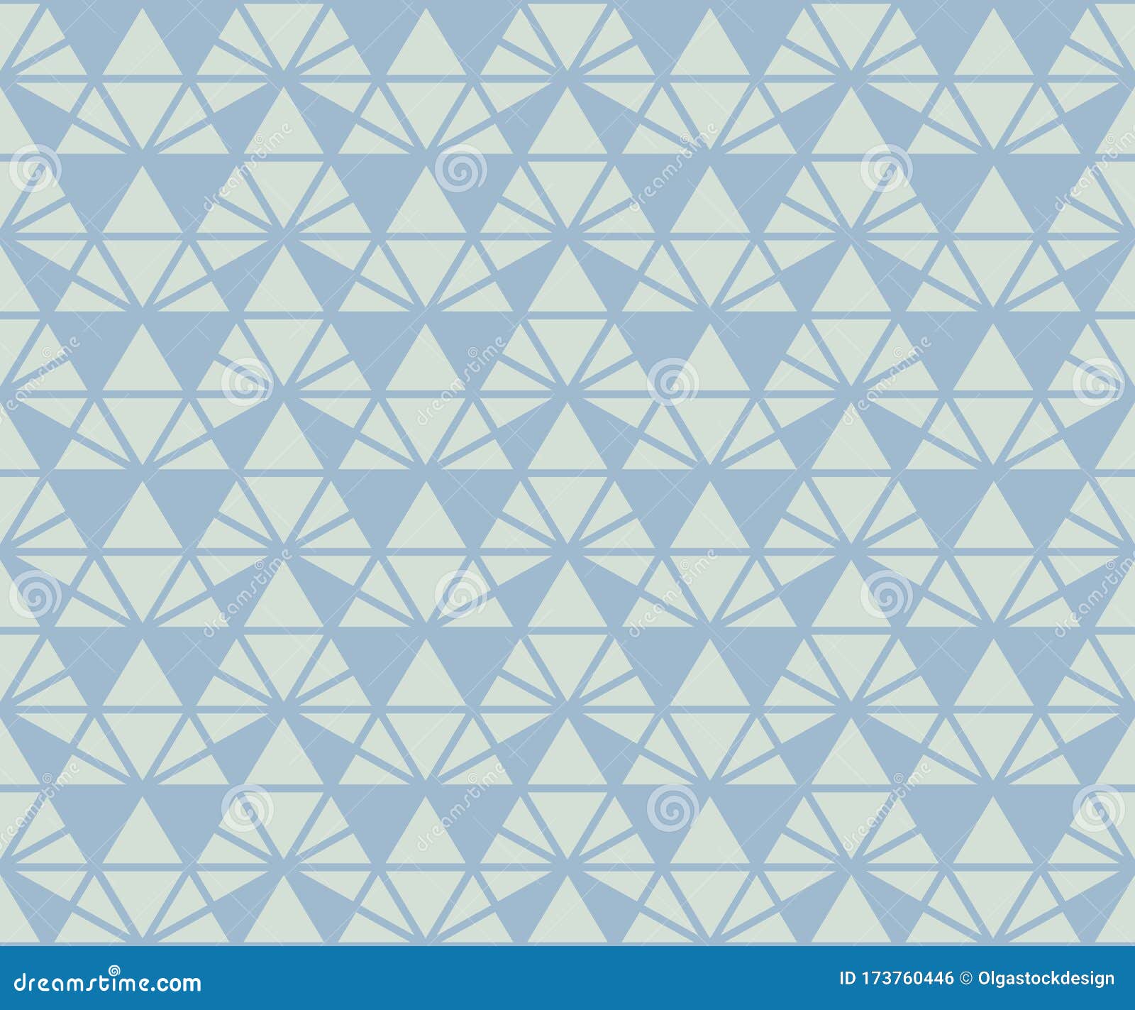 Vector Abstract Geometric Triangles Seamless Pattern. Light Blue and ...