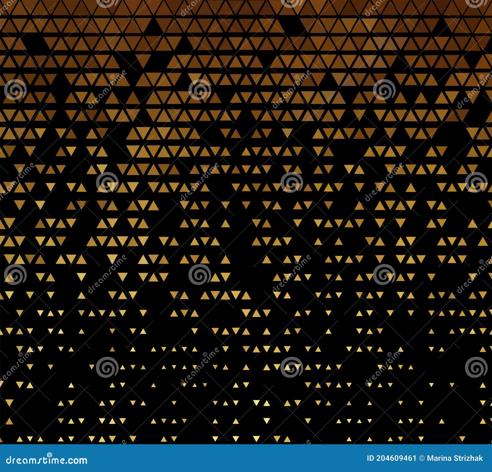 Vector Abstract Golden Triangle Pattern Background. No Transparent, No ...