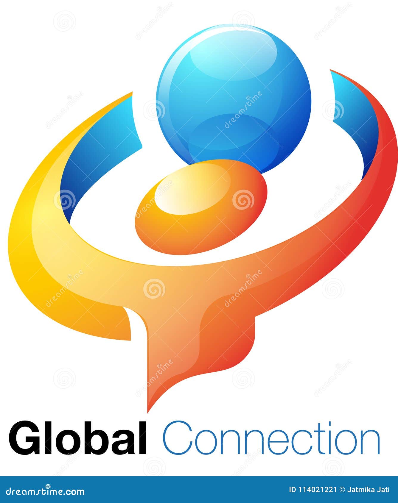 Global Connection and Communication Symbol Stock Vector - Illustration ...
