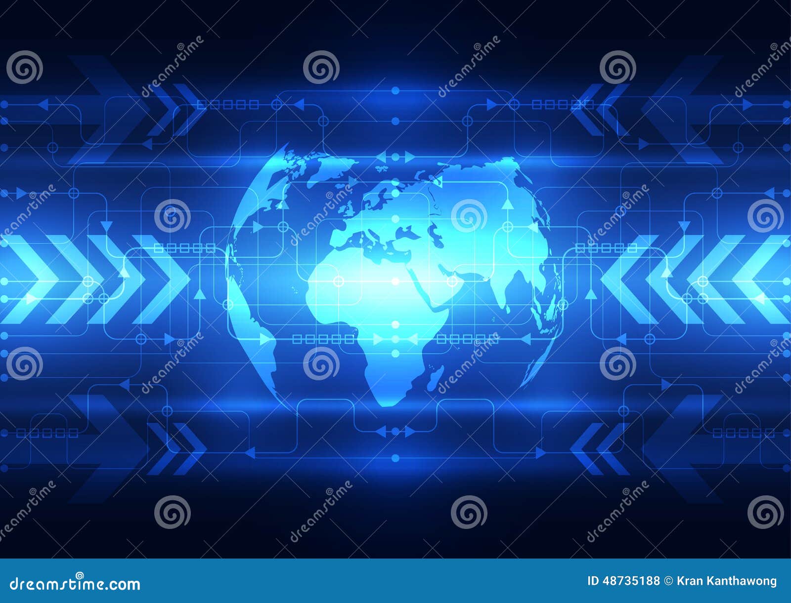 Vector Abstract Global Future Technology, Electric Telecom Background ...