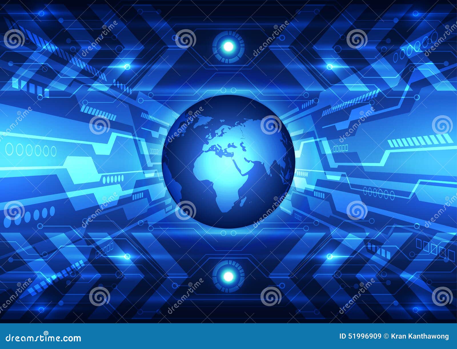 Vector Abstract Global Future Technology, Electric Telecom Background ...