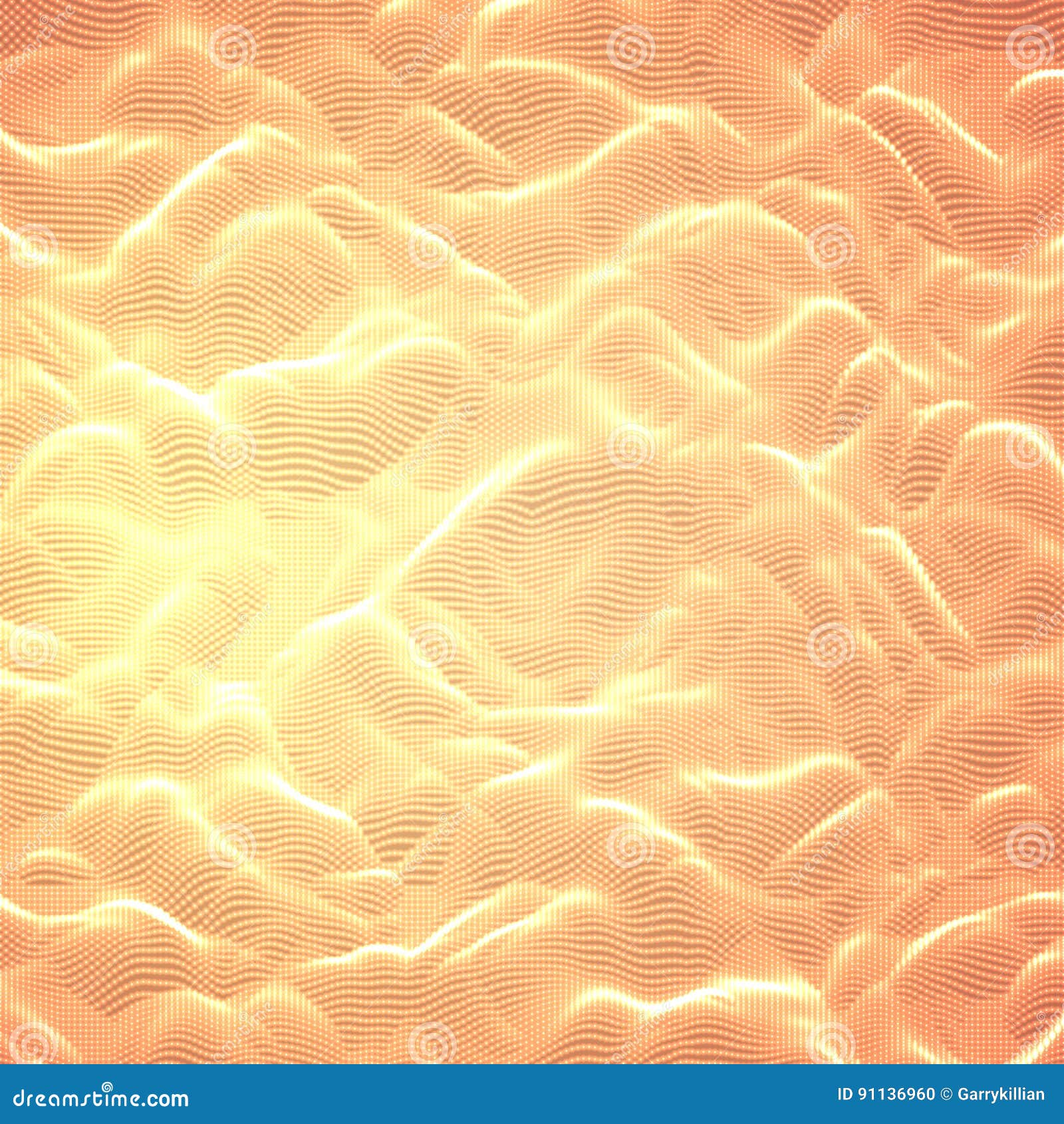 Vector Abstract Glowing Point Noise Orange Background. Array of Glowing ...