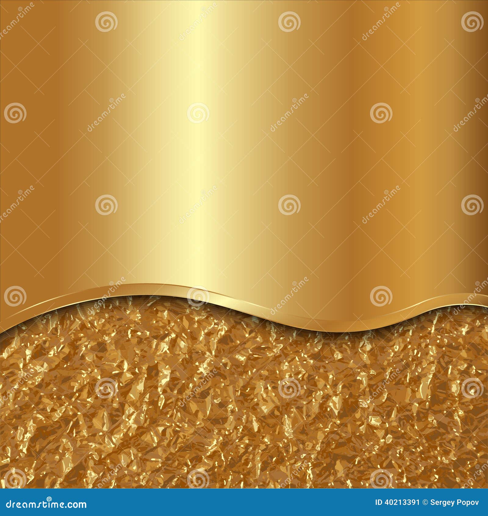 Vector Abstract Gold Background with Curve and Foil Stock Vector ...