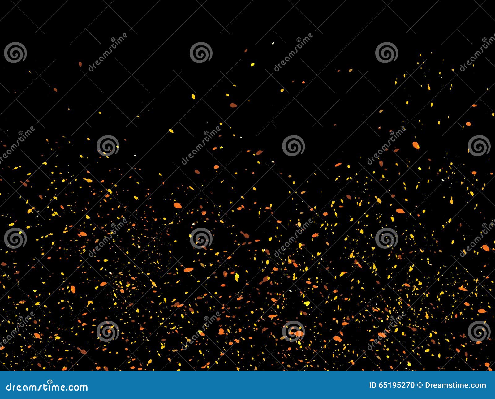 Vector Abstract Gold Paint Splatter Brush Black Background. Stock ...