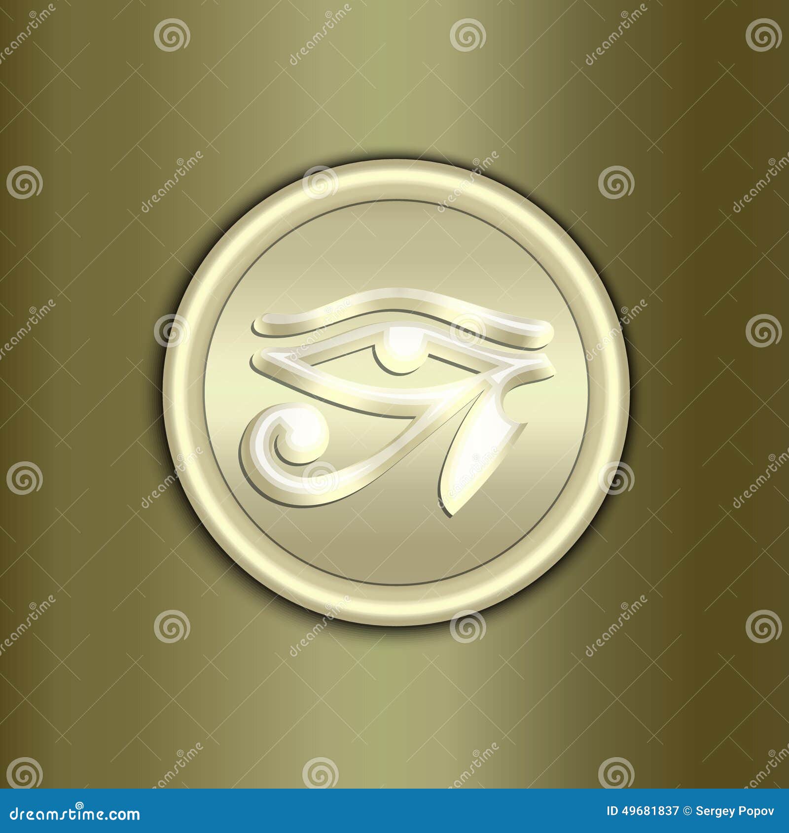 Vector Abstract Golden Amulet Background with Stock Vector ...