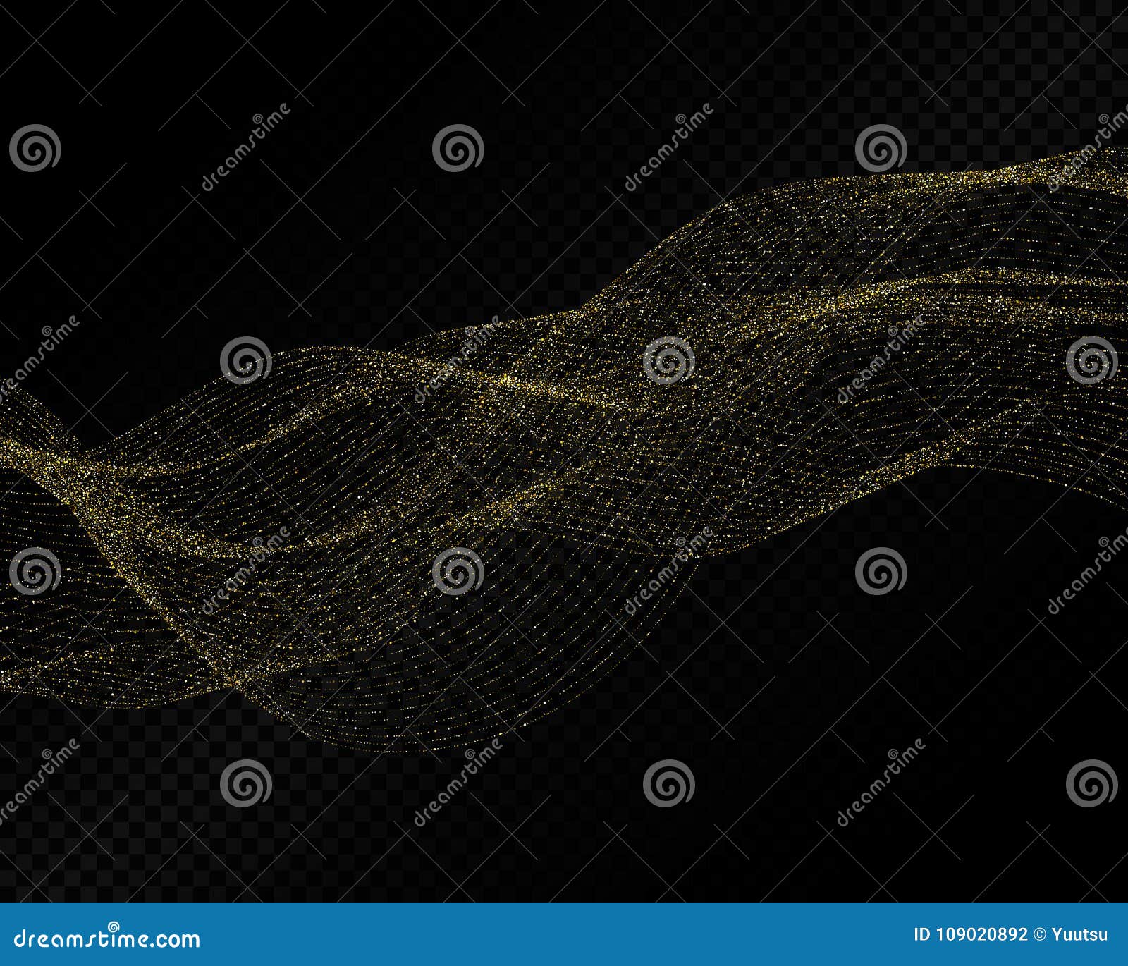 Vector Abstract Golden Dust Wave Stock Vector - Illustration of dust ...