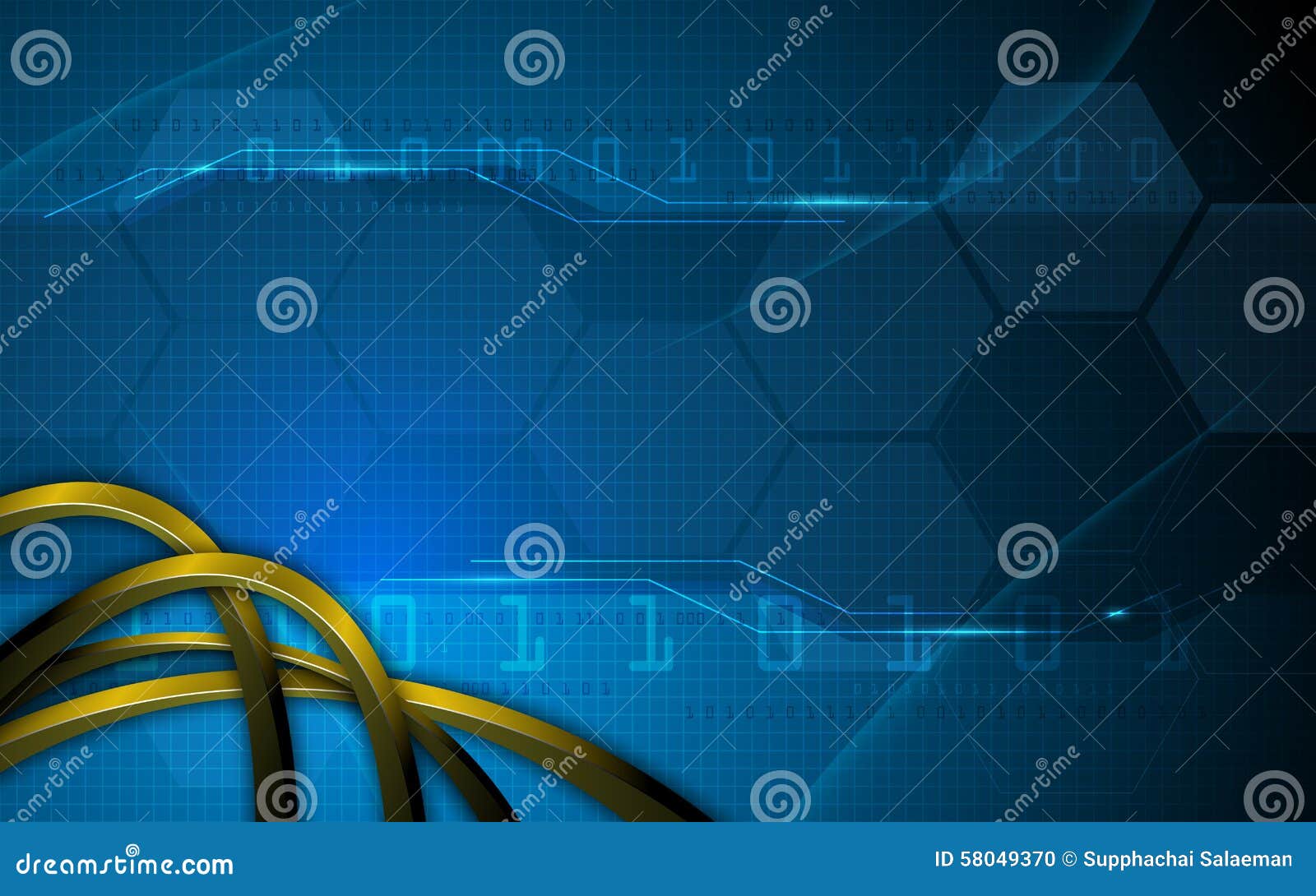 Vector Abstract Golden Frame Innovation Concept Background Stock Vector ...