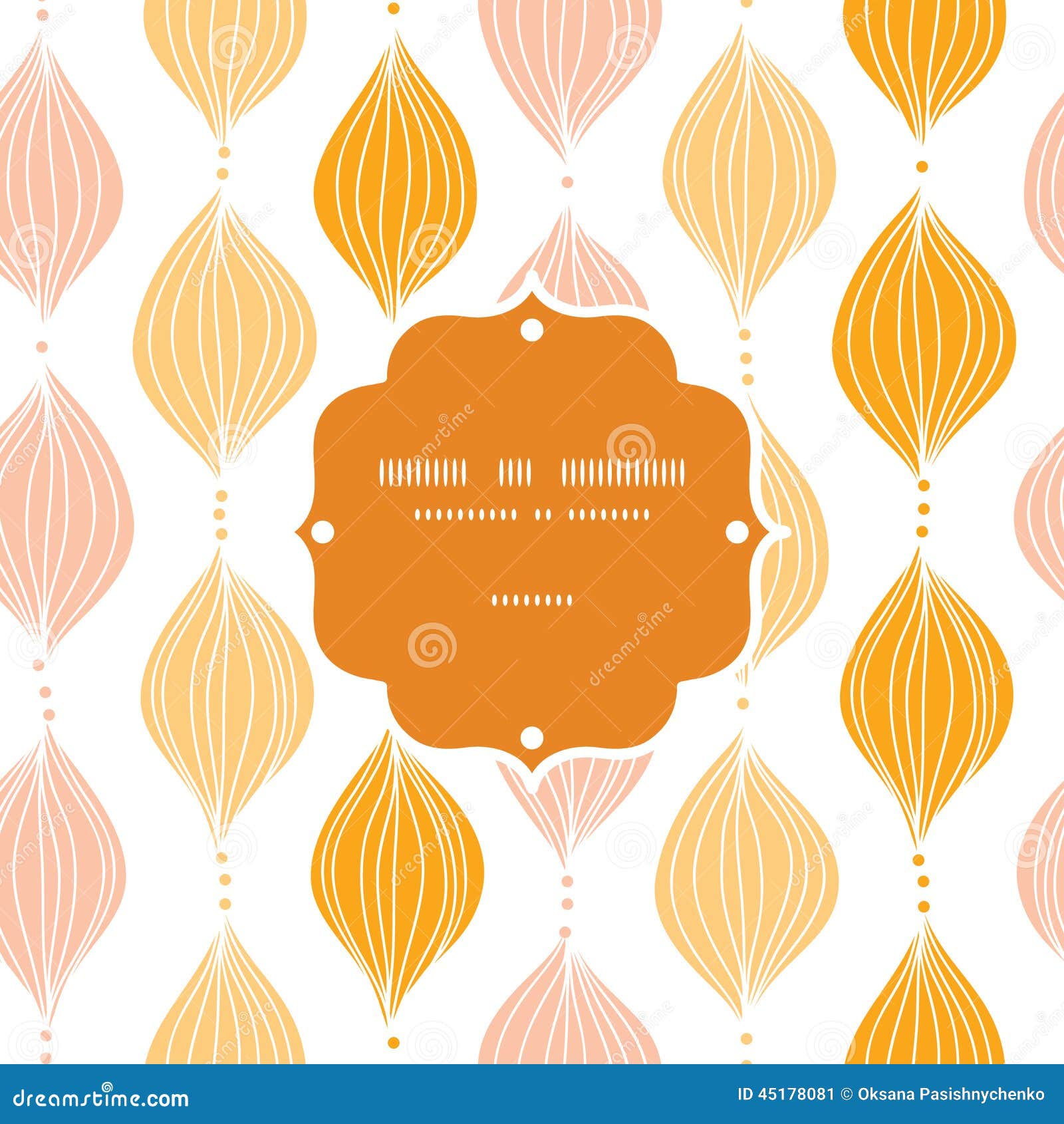 Vector Abstract Golden Ogee Frame Seamless Pattern Stock Vector ...