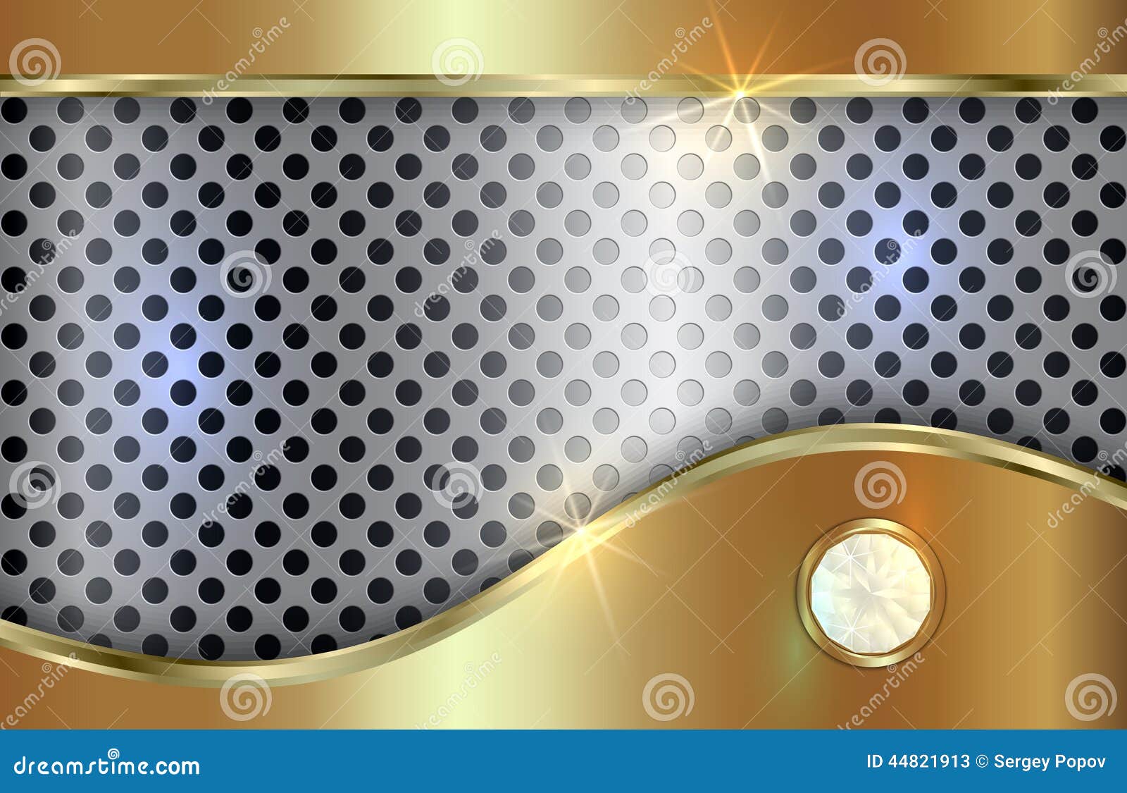 Vector Abstract Golden and Silver Background with Stock Vector ...