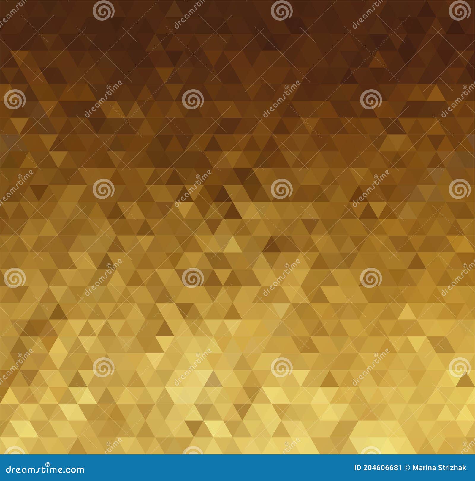 Vector Abstract Golden Triangle Pattern Background. CMYK Color. No ...