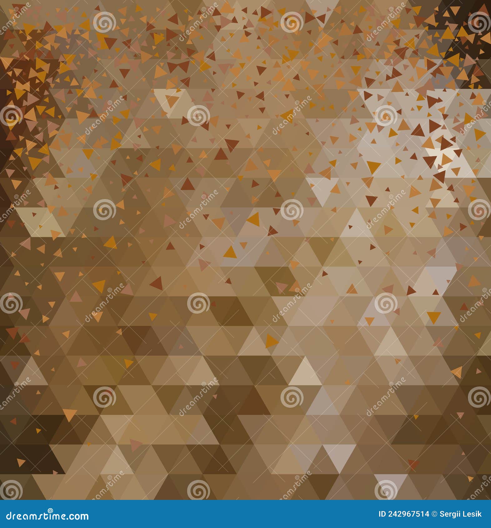 Vector Abstract Golden Triangle Pattern Background. No Transparent ...