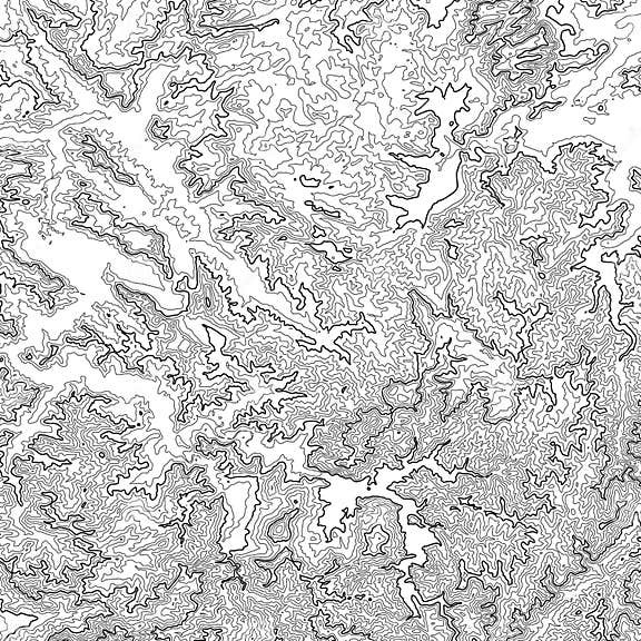 Vector Abstract Grayscale Earth Relief Map. Generated Conceptual ...