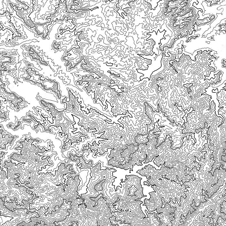 Vector Abstract Grayscale Earth Relief Map. Generated Conceptual ...