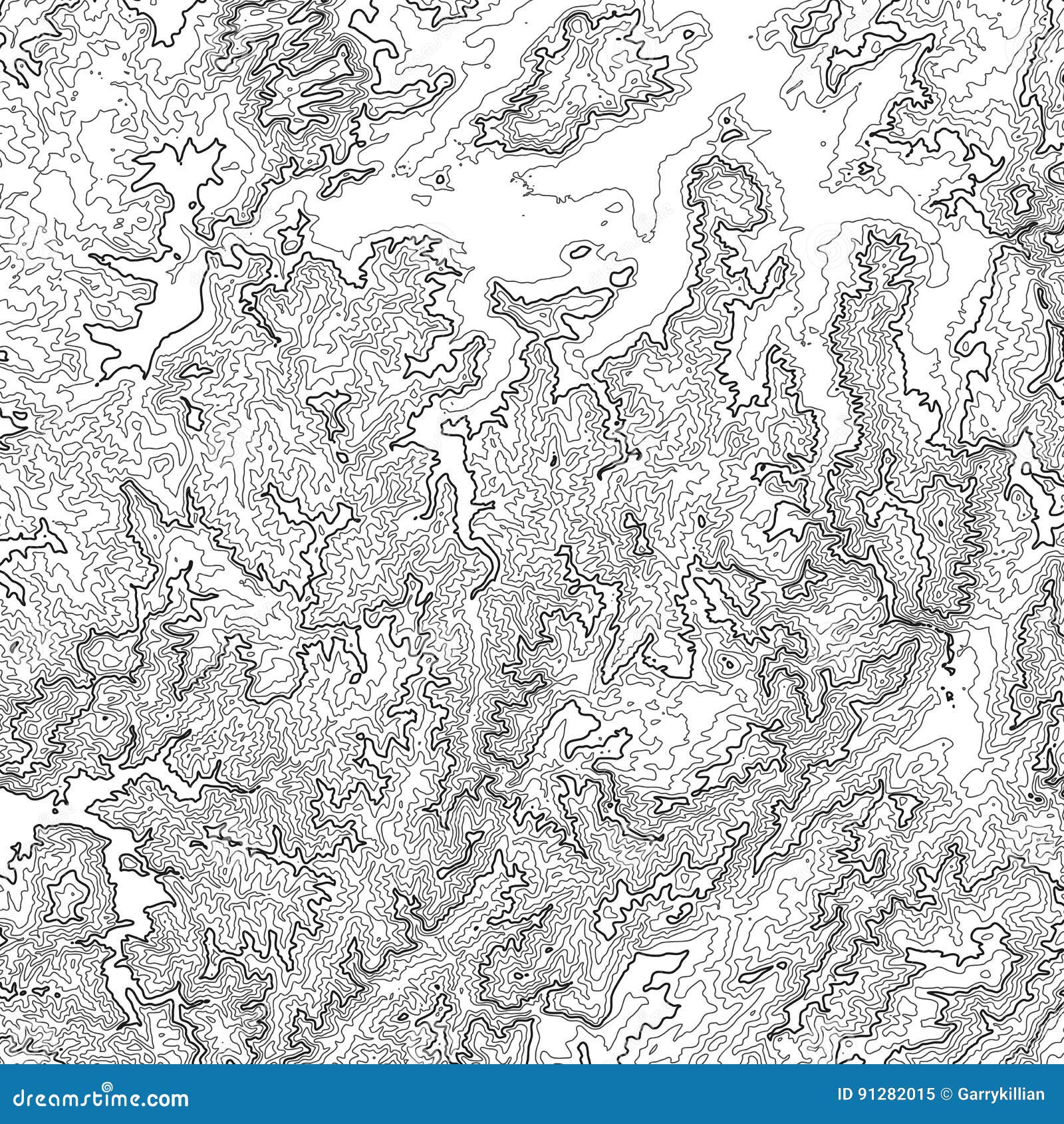Vector Abstract Grayscale Earth Relief Map. Generated Conceptual ...