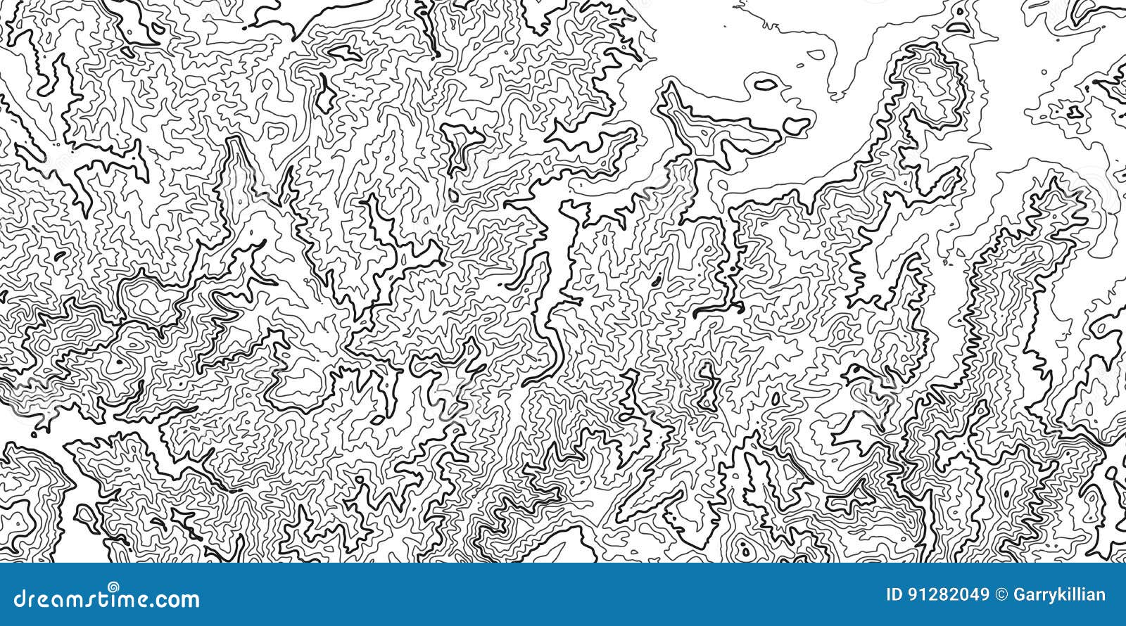 Vector Abstract Grayscale Earth Relief Map. Generated Conceptual ...