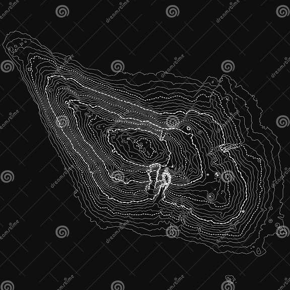 Vector Abstract Grayscale Earth Relief Map. Generated Conceptual ...