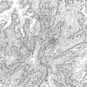 Vector Abstract Grayscale Earth Relief Map. Generated Conceptual ...