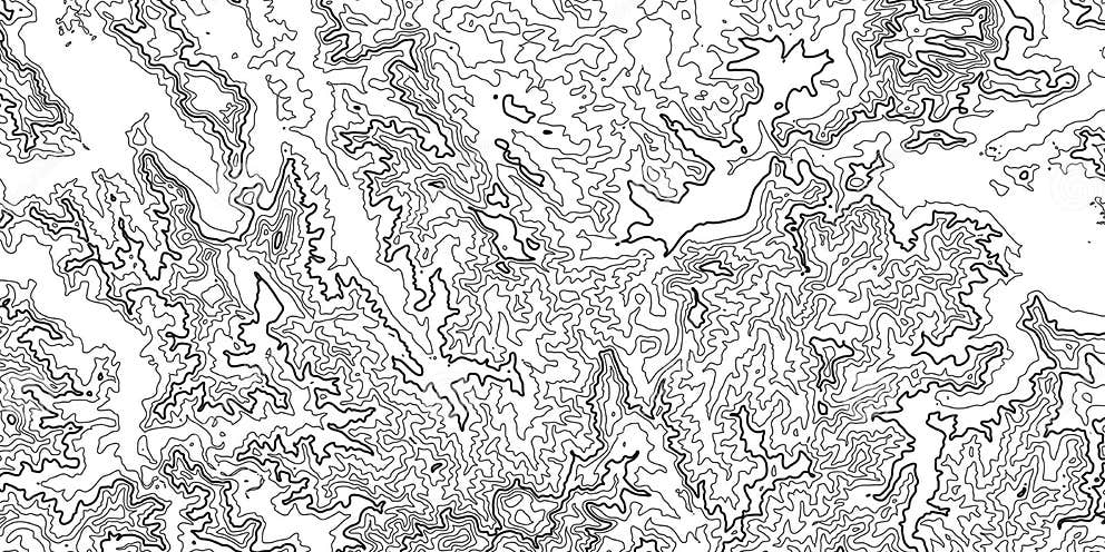 Vector Abstract Grayscale Earth Relief Map. Generated Conceptual ...