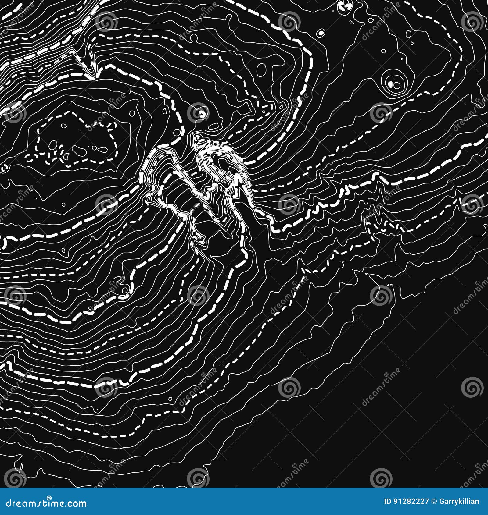 Vector Abstract Grayscale Earth Relief Map. Generated Conceptual ...