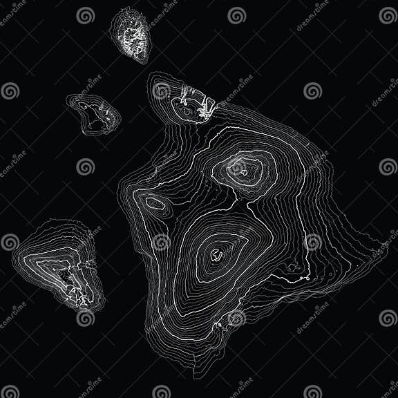 Vector Abstract Grayscale Earth Relief Map. Generated Conceptual ...