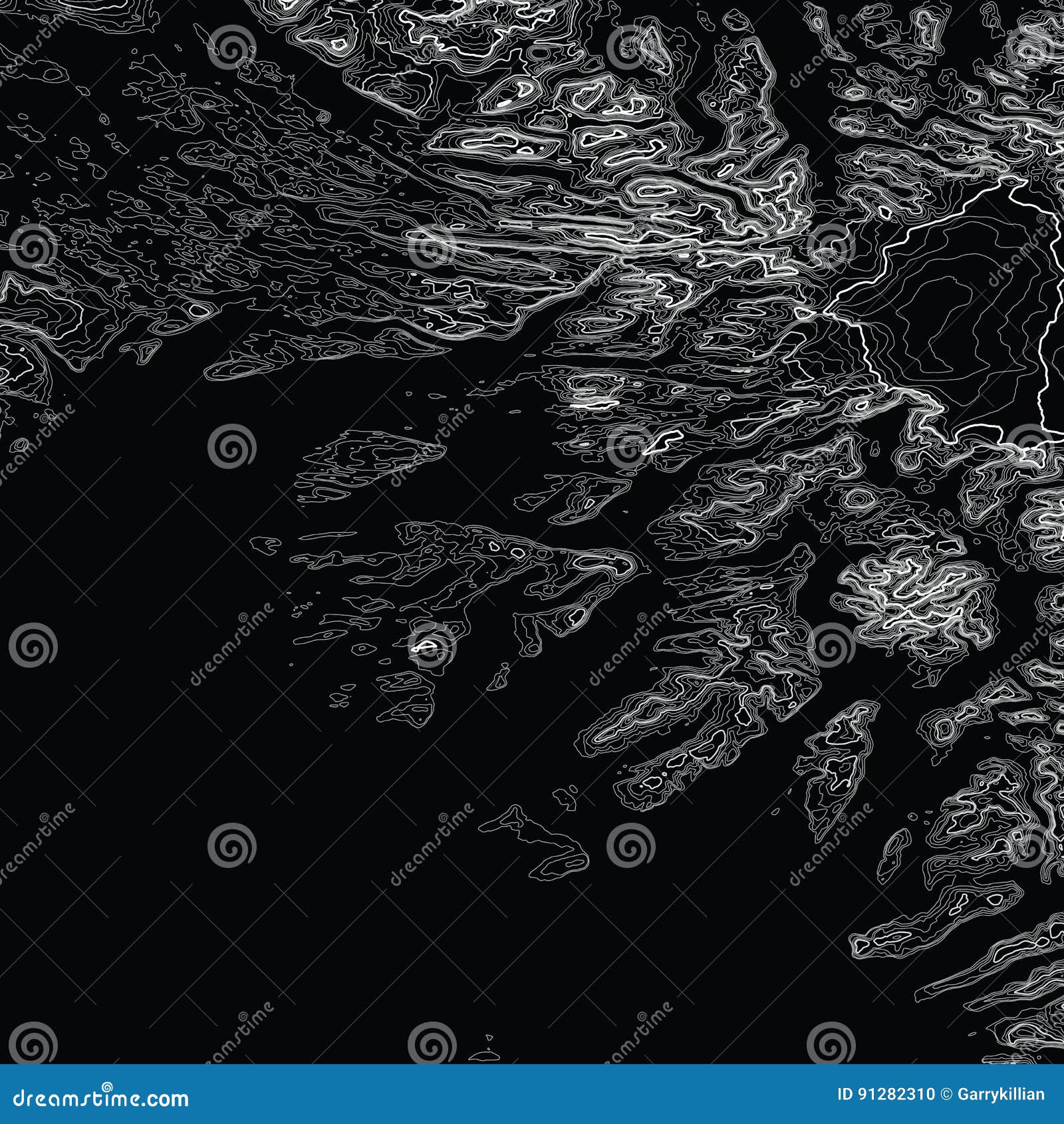 Vector Abstract Grayscale Earth Relief Map. Generated Conceptual ...