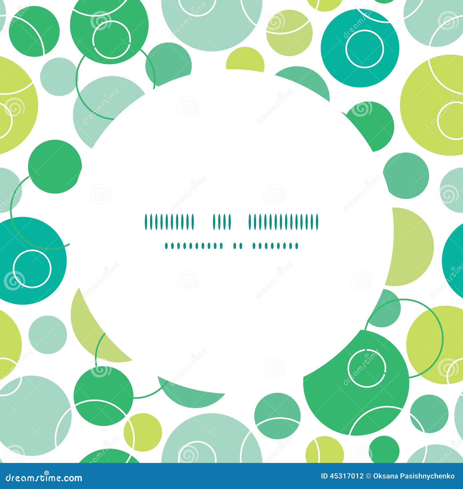 Vector Abstract Green Circles Circle Frame Stock Vector - Illustration ...