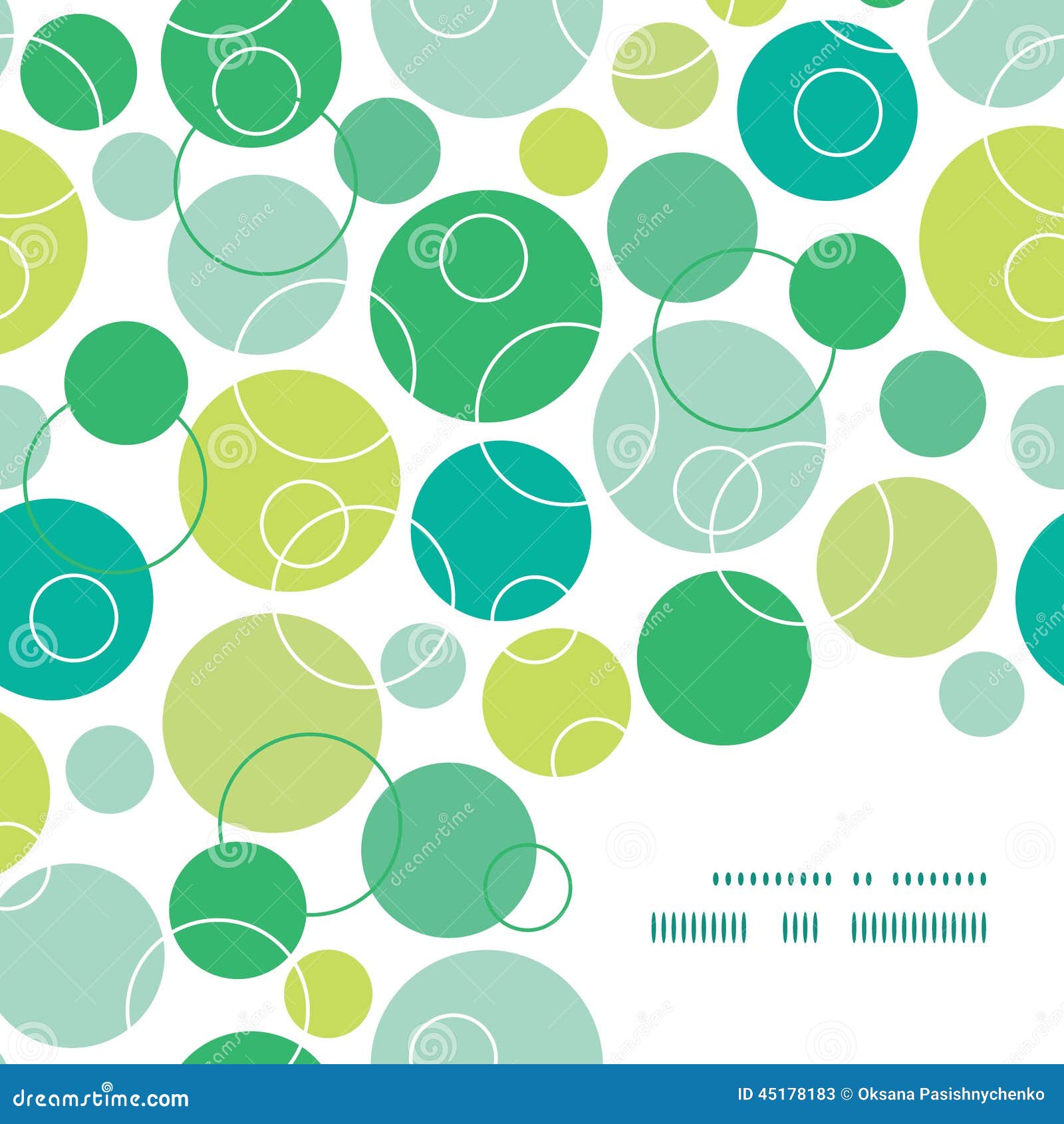 Vector Abstract Green Circles Frame Corner Pattern Stock Vector ...