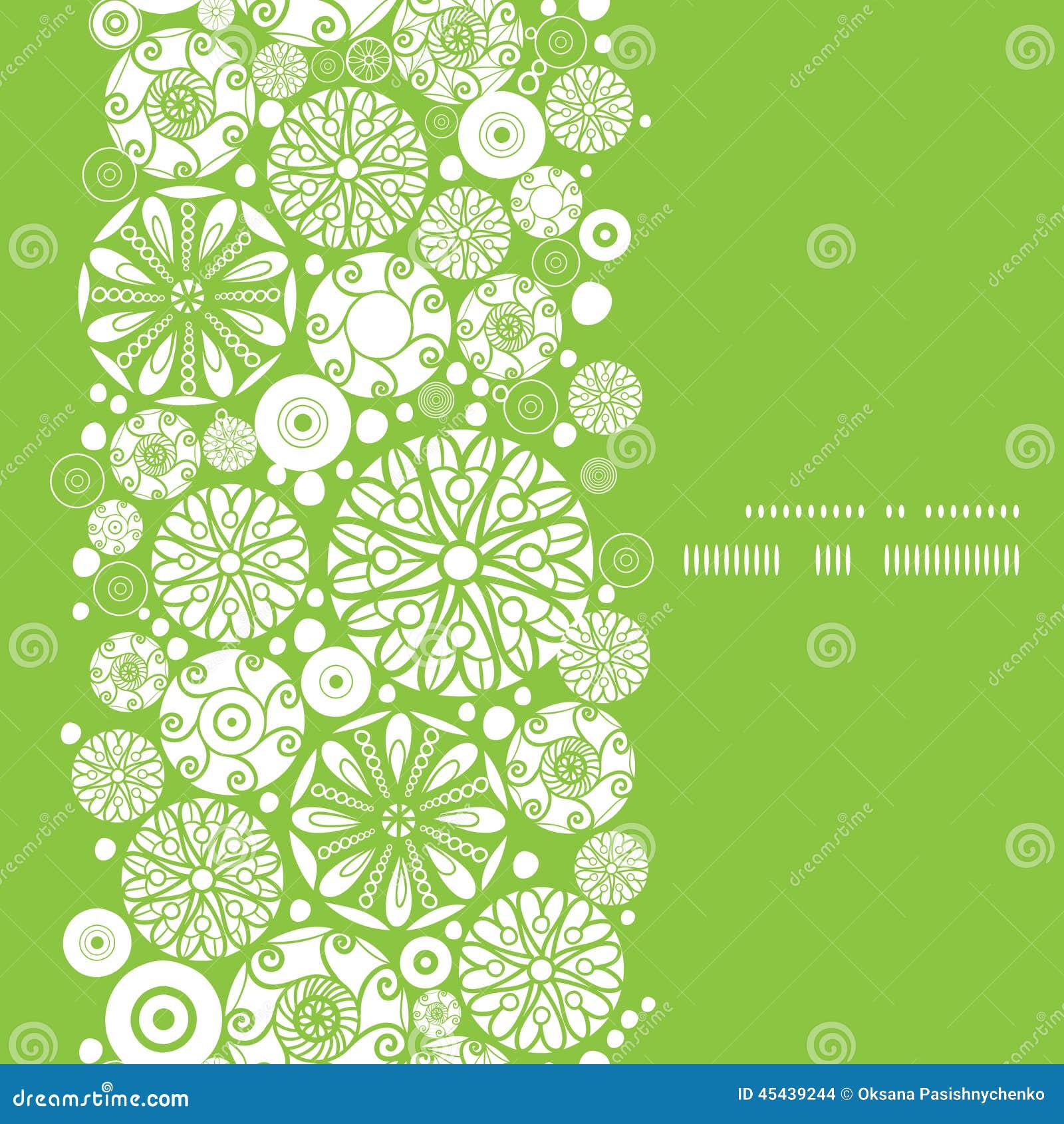 Vector Abstract Green and White Circles Vertical Stock Vector ...