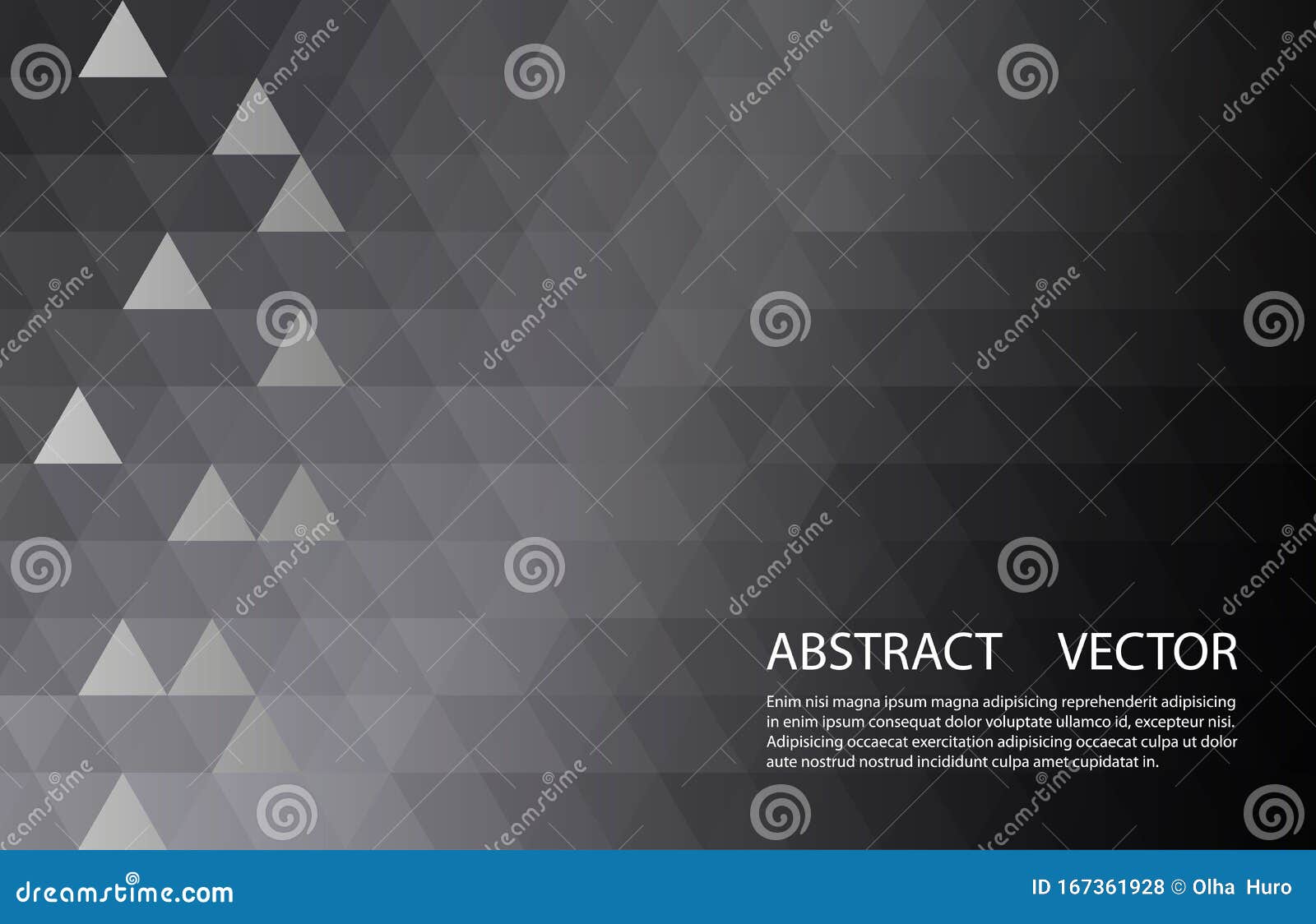 Grey Triangular Particles Background Abstract Design. Wallpaper Concept ...