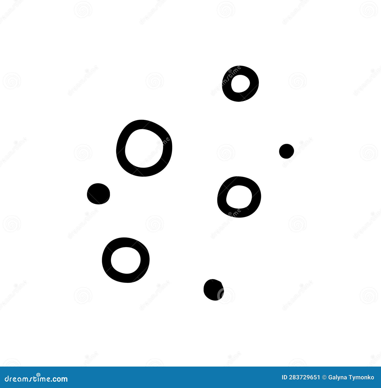 Vector Abstract Hand Drawn Cute Texture Cartoony Round Circles ...