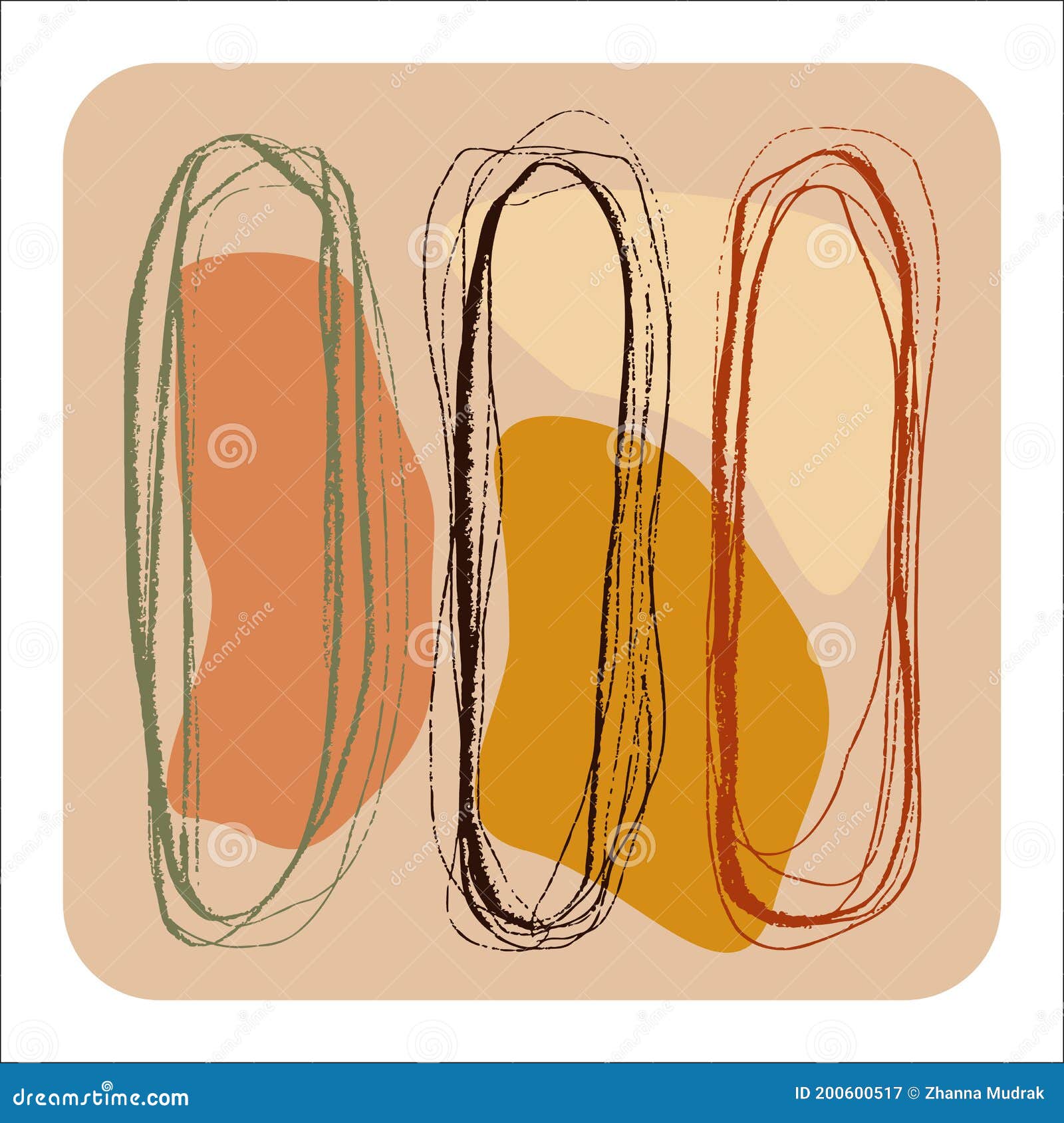 Vector Abstract Handmade Graphic Elements Isolated on White, for ...